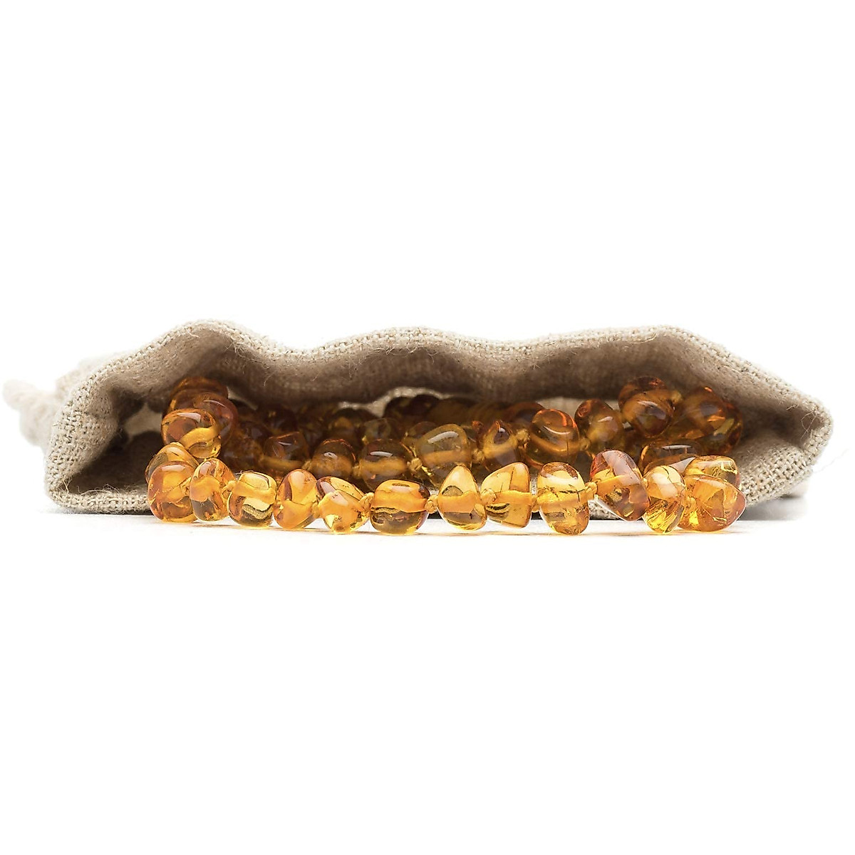 Baltic Wonder Baltic Amber Necklace (Baroque Honey) Unisex - 100% Certified Authentic Baltic.