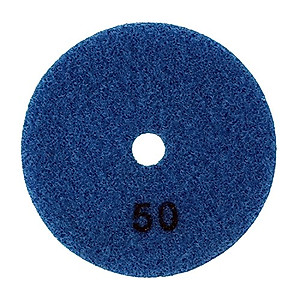 uxcell 3-inch Diamond Wet Polishing Pad Grit 50 10pcs for Granite Concrete Marble Blue