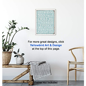 God Wall Decor - Religious Gifts for Women, Girls - Faith Wall Decor - Christian Gifts for Women - Church Decorations - Inspirational Quote Wall Decor - Catholic Gifts Women - Grateful Wall Art Sign