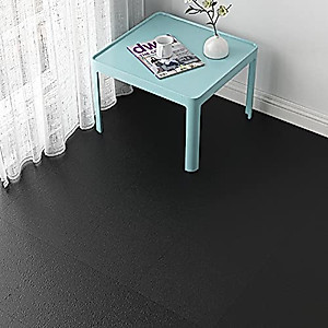 FunStick Black Peel and Stick Floor Tile Waterproof 12x12 in 15 Pack Black Vinyl Flooring Tiles Peel and Stick on Floor Tiles for Bathroom Floor Tile Kitchen Laminate Flooring Sticky Linoleum Tiles