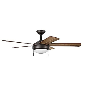 Hampton Bay Claret 52 in. Indoor Oil Rubbed Bronze Ceiling Fan with Light Kit, (SW20006 ORB)