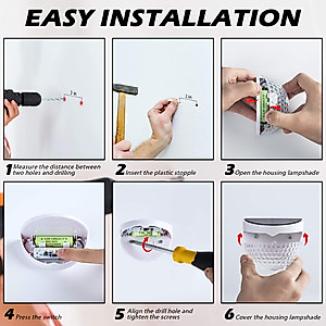 GIGALUMI 4 Pack Solar Fence Lights, Deck Lights Solar Powered Outdoor Waterproof Fence Lighting for Fence Deck Step Stair Post Wall (White)