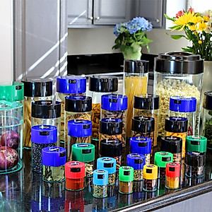 Minivac - 10g to 30 grams Vacuum Sealed Container - D Blue Cap & Black Body