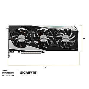 Gigabyte Radeon RX 6650 XT Gaming OC 8G Graphics Card, WINDFORCE 3X Cooling System, 8GB 128-bit GDDR6, GV-R665XTGAMING OC-8GD Video Card
