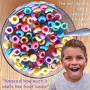 Cereal Candle with Spoon Like Fruit Loops Candle Bowl Gifts Fruit Fruity Scented Funny Novelty Food Cute Candles Fun Cool Cereal Bowl Candle