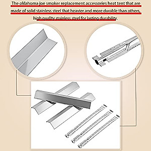1767054 Heat Shield Plates Replacement Parts for Oklahoma Joe Grill Accessories Heat Tent Stainless Steel Burner Tube with Crossover Tubes 12201767 14201767 15202029 16202046 18202083 Grill Parts