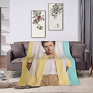 caidi kaivo Harry-Styles Throw Blanket Digital Printed Ultra-Soft Micro Fleece Blanket Four Premium Airplane Soft Microfleece Travel Blanket 50''X40'' (A)