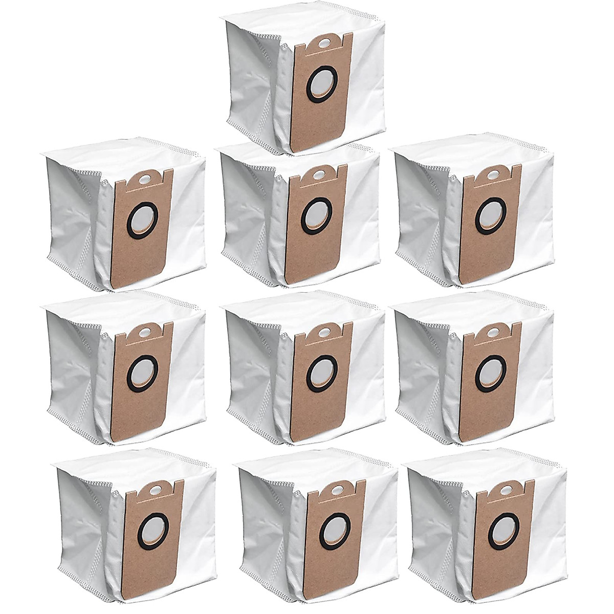 10 Pack Dust Bag for iHome AutoVac Nova Self Empty Robot Vacuum Cleaner for iHome Nova Pro, Nova S1 Pro, Halo, Orbita Pro, Eclipse Pro, Luna Pro Dust Bags Replacement Accessories Parts