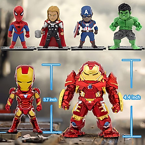 Feluxcy 6 Collectible Action Figures with Bases, 3.7-Inch ,Birthday Cake Decorations, Toys for Kids Ages 3 and Up (6 Characters)