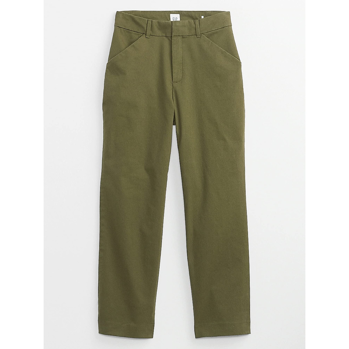 GAP Womens Slim Fit Ankle Khakis, Black 19, 12 US