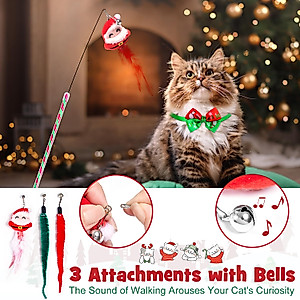 Cat Advent Calendar 2024, Christmas Countdown Calendar for Kitten with 24pcs Assorted Cat Christmas Toys Variety Pack Kitten Interactive Play Xmas Gifts