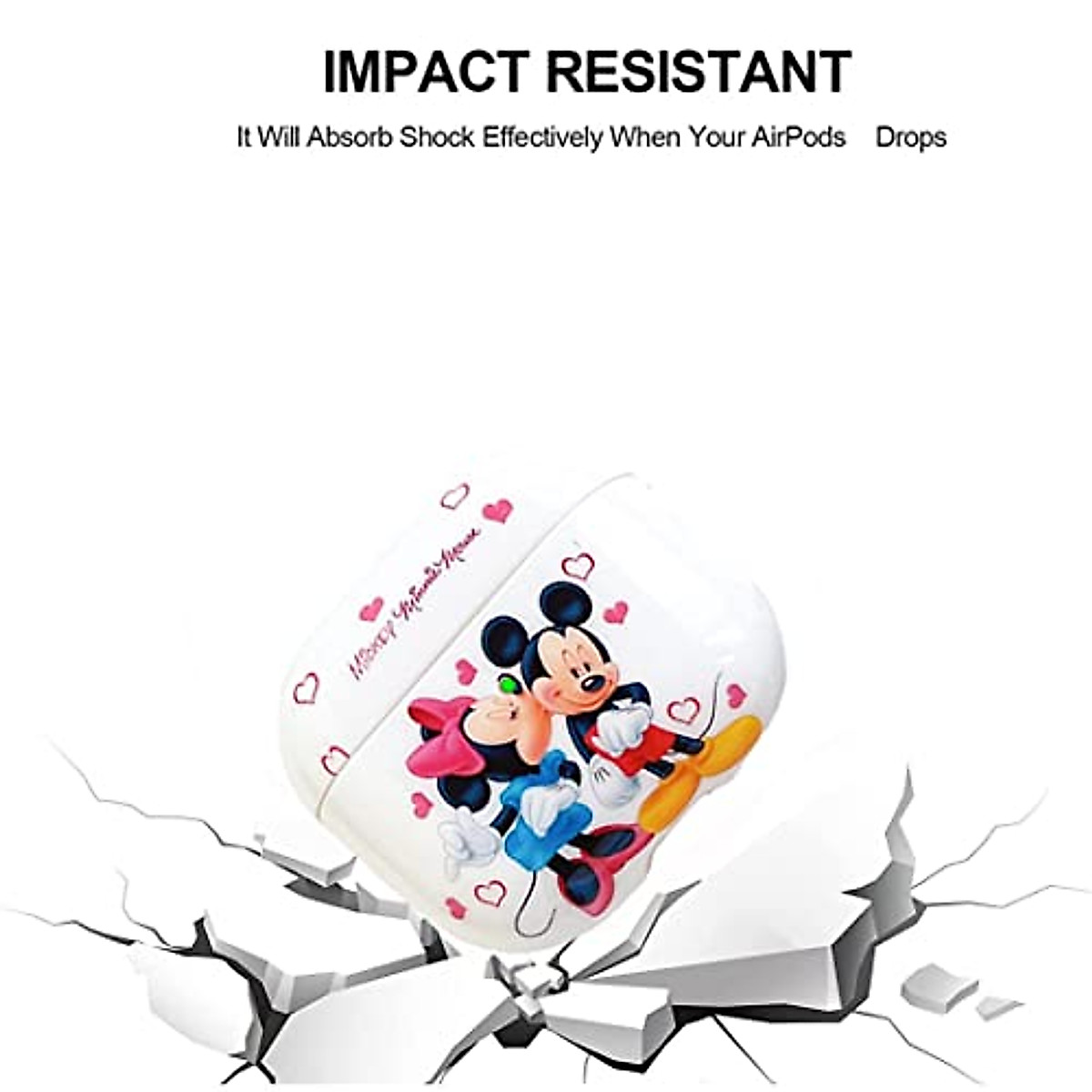 OINbxw for Airpods 3nd Generation Case Cover, AirPods 3 Case Personalized Custom with Lanyard Keychain Cartoon Cute Anime Design Series AirpodS 3 Case for Women Girls [Front LED Visible] (Mickey)