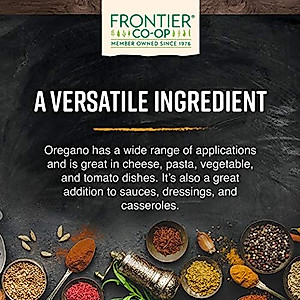 Frontier Co-op Mediterranean Fancy Oregano Leaf, 1-Pound Bulk, Great On Pizza, Italian & Mexican Fare, Kosher