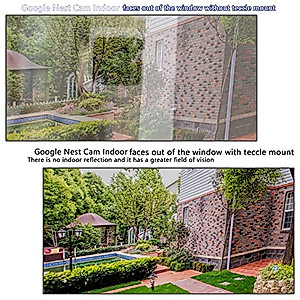 Teccle Window Mount for Google Nest Camera Indoor, Through Window Use Nest Cam, No Indoor Reflections (Black/Pack of 2)