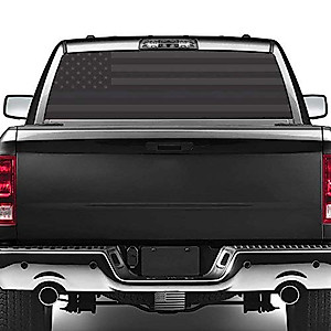 MULL USA Flag Metal Trailer Hitch Cover with Anti-Rattle Locking Pin (Fits 2" Receivers, Black)