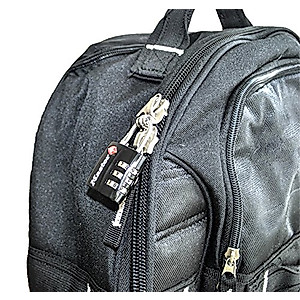 Master Lock 4680DBLK TSA-Approved Luggage Lock, 1-3/16-in. Wide, Black