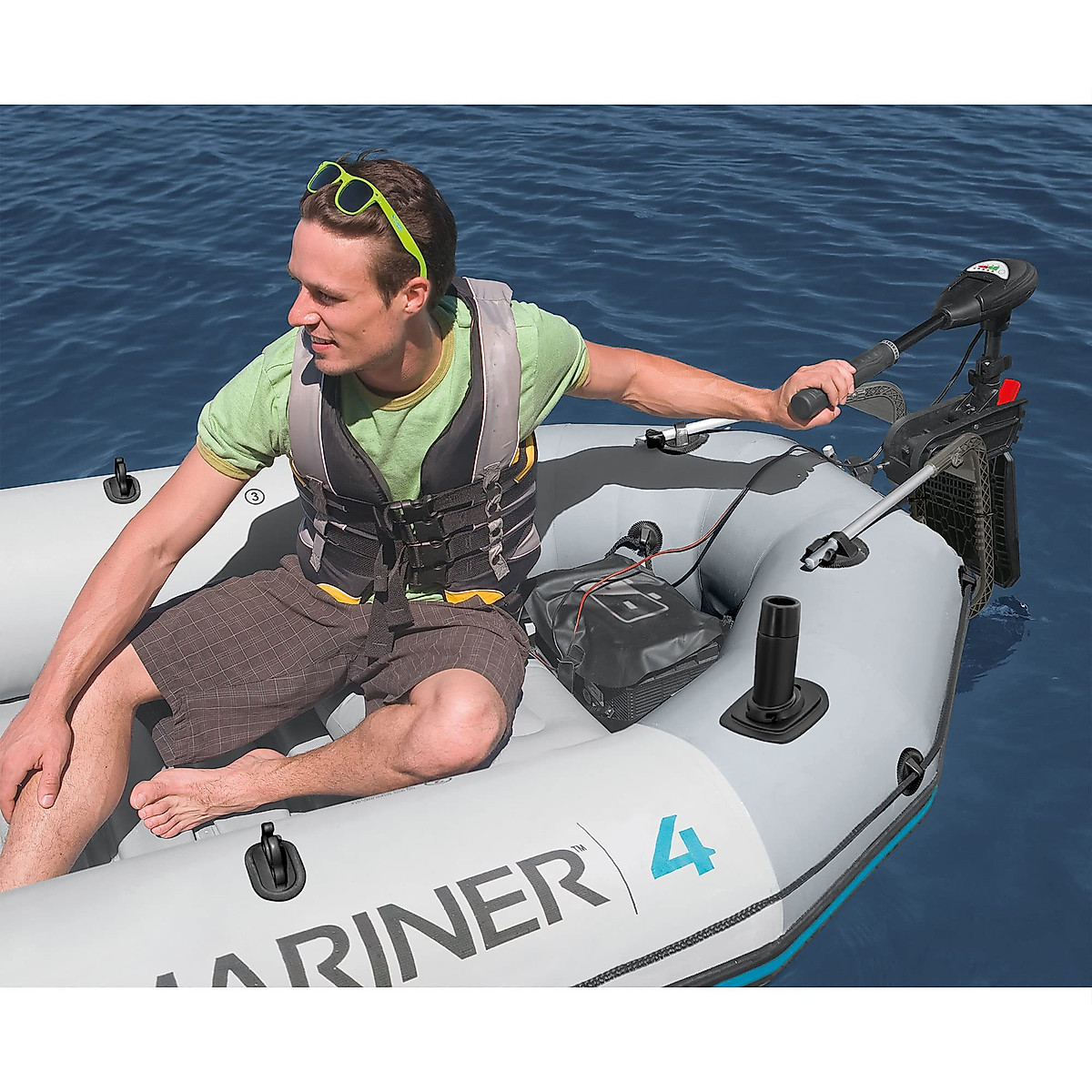 INTEX 68624EP Motor Mount Kit: Easy to Attach – Heavy-duty Composite Mount – Marine Plywood – Aluminum Support Arms – Fits up to 3.0 HP Motors