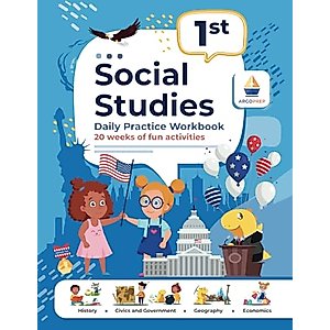1st Grade Social Studies: Daily Practice Workbook | 20 Weeks of Fun Activities | History | Civic and Government | Geography | Economics | + Video ... Each Question (Social Studies by ArgoPrep)