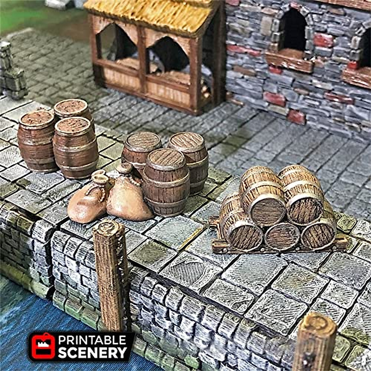 Cargo Piles Scatter Terrain DND Scenery Terrain 3D Printed 28mm Paintable Miniatures for Dungeons and Dragons Pathfinder, Warhammer 40k Tabletop Games