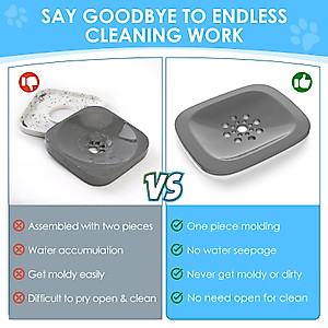 Gobeigo 101oz/3L Dog Water Bowl for Messy Drinkers, No Spill Water Bowl Large Capacity Splash Proof Slow Feeder Water Dispenser Vehicle Carried Anti Drip Travel Water Bowl for Dogs, Cats & Pets