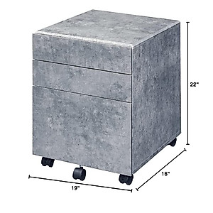 Acme Furniture Jurgen File Cabinet, Faux Concrete