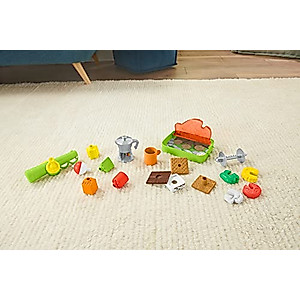 Fisher-Price HCK56​​ Laugh & Learn 3-in-1 On-The-Go Camper - UK English Edition, Musical Push-Along Walker and Activity Center for Infants and Toddlers, Multicolor, 52.8 cm*34.5 cm*50.4 cm