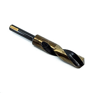 Benchmark Abrasives 7/8" Diameter HSS Silver & Deming Drill Bit Black & Gold Cutting Tool, 1/2" Shank for Hard Metal, Stainless Steel, Cast Iron, Wood - (7/8")