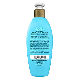 OGX Argan Oil of Morocco Curling Perfection Curl-Defining Cream, Hair-Smoothing Anti-Frizz Cream to Define All Curl Types & Hair Textures, Paraben-Free, Sulfated-Surfactants Free, 6 oz