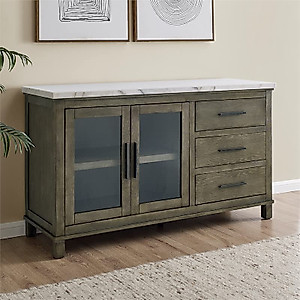 Steve Silver Company Grayson White Marble Top Server