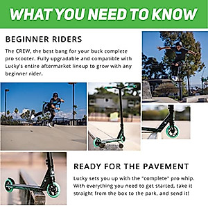 Lucky Crew Complete Pro Scooter - Trick Scooter for Beginner to Intermediate Riders, Ultra
