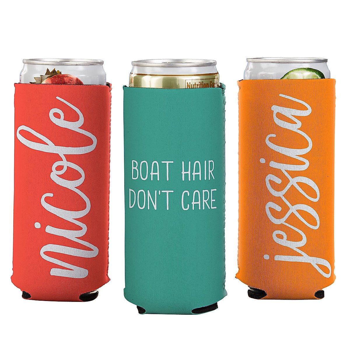 Personalization Universe Scripty Style Personalized Slim Can Cooler
