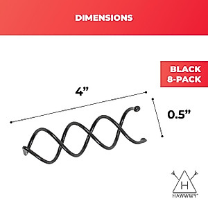 Hawwwy Bobby Pins - 8 Pack - Light Brown - 2 Inches - Beautiful Twist Hair Accessories for Women and Kids - Easy Bobby Pins for Fast and Secure Buns, Messy Styles, and Updos