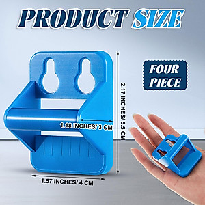 Barydat 4 Pcs Ice Bucket Hanger Bracket Ice Bucket Holder Compatible with Saf T Ice Tote for Ice Bucket Storage Ice Management Accessory Ice Bucket Sanitary Drying, Blue