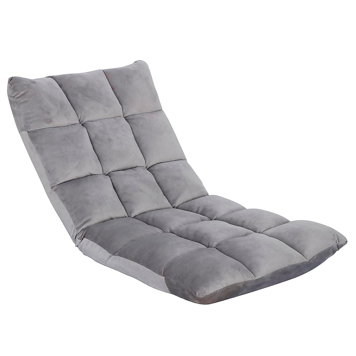 Nouva Gaming Floor Chair Adjustable 14-Position Floor Sofa Bed Foldable Floor Cushions Seating Video Game Chairs Bean Bag Chair Reading Chair for Adults Kids Teens for Bedroom Living Room Indoor,Grey