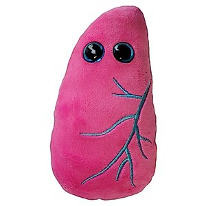 GIANTmicrobes Lung Plush, Respiratory Therapist Gifts, Pulmonologist Gifts, Respiratory Therapy Gifts, Lung Transplant Survivor Gifts, Lung Cancer Survivor Gifts, Lung Pillow, Lung Stuffed Animal