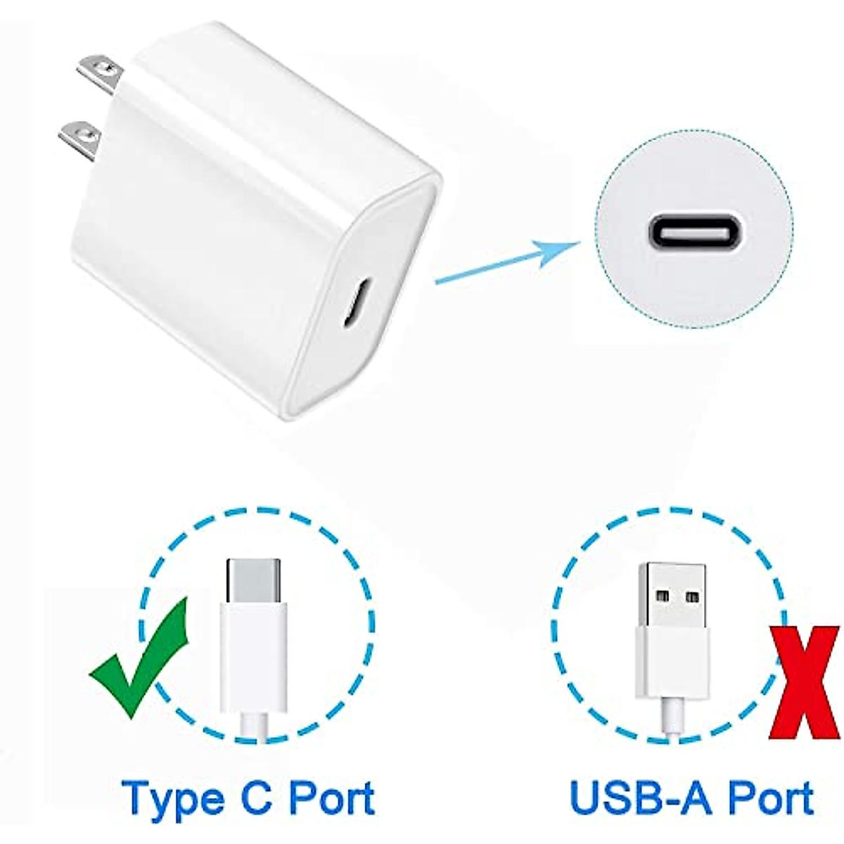 iPhone 14 Charger Block,20W USB C Power Delivery Charger, iPhone 13 Charger iPhone Fast Charger Wall Type C Charger Adapter Compatible iPhone 14/14 Plus/14 Pro/14 Pro Max/13 Pro Max/SE,iPad Mini/Pro
