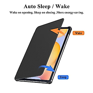 Soke Galaxy Tab S6 Lite 10.4 Case 2022/2020, Premium Shock Proof Stand Folio Case, Multi-Viewing Angles, Hard PC Back Cover for Samsung Tab S6 Lite 10.4 inch Tablet [SM-P610/P613/P615/P619],Black