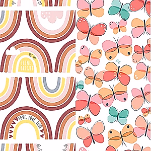 The Honest Company Clean Conscious Diapers | Plant-Based, Sustainable | Wingin' It + Catching Rainbows | Club Box, Size 5 (27+ lbs), 50 Count