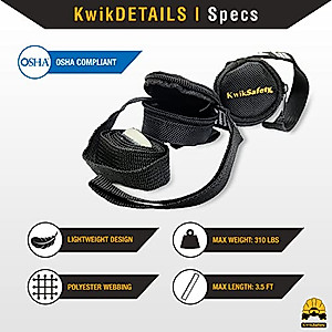 KwikSafety - Charlotte, NC - Marmoset Trauma Straps [1 Pair] Fall Protection OSHA Comfort Suspension Safety Device & Arrest System Attachment for Body/Legs Relief Compact, Lightweight & Quick Connect