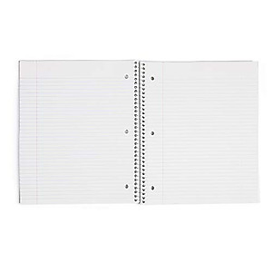 Mintra Office Durable Spiral Notebooks, 1 Subject, (Black, College Ruled 3 Pack), 100 Sheets, Poly Pocket, Moisture Resistant Cover, Strong Chipboard back, For School, Office, Business,