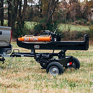 Titan Attachments Industrial 30 Ton Towable Hydraulic Horizontal/Vertical Log Splitter, Quarter Logs Up to 24", ATV/UTV Tow-Behind with 208cc Briggs and Stratton Engine