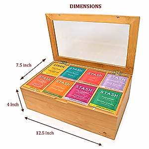 BLUE RIBBON Stash Tea Bags Sampler Assorted Tea Bags in Bamboo Gift Box (80 Count) 30 Flavors Gifts For Women Men Family Friends Coworkers