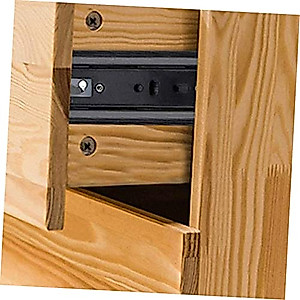 DOITOOL 2 Pairs Keyboard Track Black Slides Black Drawer Vanity Trays Heavy Duty Drawer Slides Keyboard Drawer Under Desk Slide Keyboard Tray Under Desk Slide Drawer Track Keyboard Slide