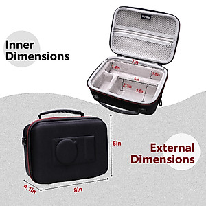 Hard Case for Sony Alpha ZV-E10 / ZV-1 / ZV-1F / ZV-1 II Vlog Camera with Shoulder Strap by LTGEM, Fits Vlogger Accessory Kit Tripod and Microphone - Travel Protective Carrying Storage Bag(Black+Grey)