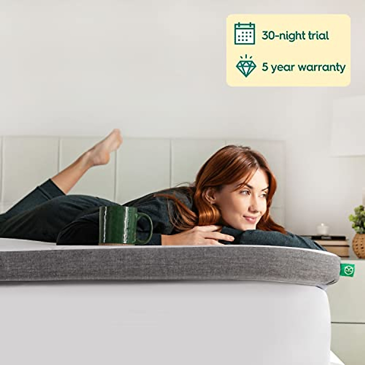 Sleepyhead 3-Inch Copper Mattress Topper - Copper-Infused Memory Foam with Washable Cover - Bedroom Essential (Queen, 3'' Copper Topper)