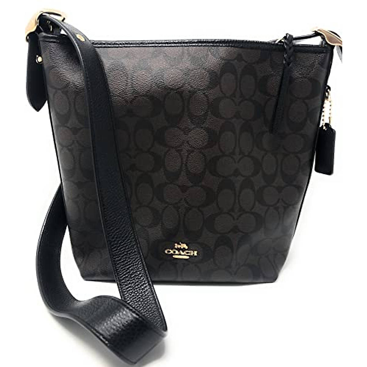 Coach Val Duffle In Signature Canvas (Black Brown)