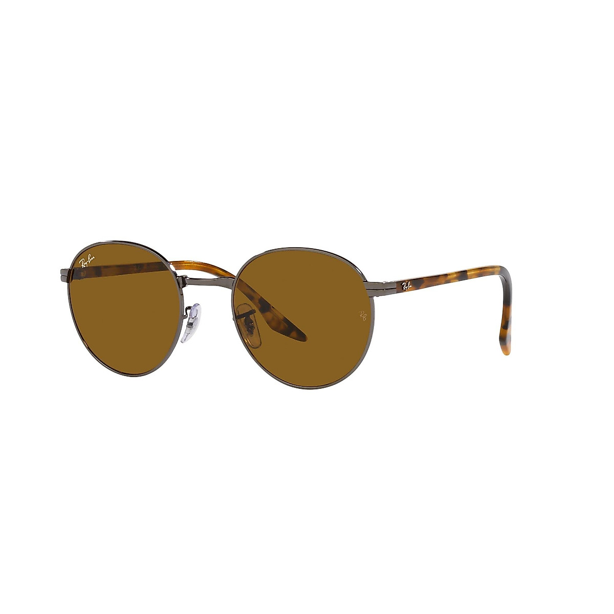 Ray-Ban RB3691 Round Sunglasses, Gunmetal/Brown, 51 mm