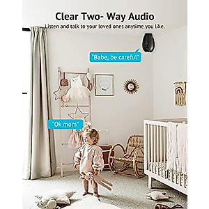 LaView Baby Monitor with Phone App (2 Pack), 1080P WiFi Pet Camera Indoor, 360° Home Security Camera with Motion & Sound Detection, Two-Way Audio, Night Vision, Local & Cloud Storage, Works with Alexa