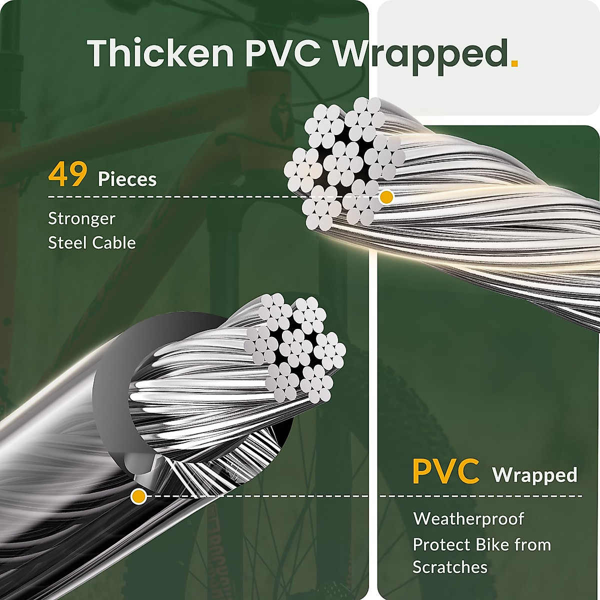 Titanker Bike Lock Cable, 4 Feet Bike Cable Lock Basic Self Coiling Kids Bike Lock Combination with Complimentary Mounting Bracket, 5/16 Inch Diameter (4FT, Black-8mm)