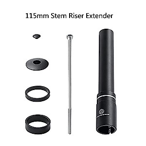 Teyssor Bike Stem Riser 115mm 180mm 210mm Adjustable Bike Fork Stem Extender,Aluminium Alloy Bicycle Handlebar Raiser Head Up Adapter Suitable for Road Bike,Mountain Bikes,MTB,BMX